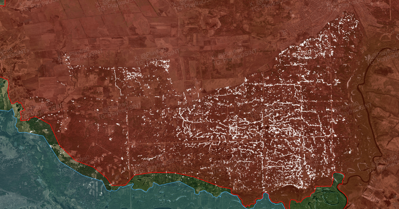 Every Russian trench in the Kreminna forests mapped out. - Mirror Weekly