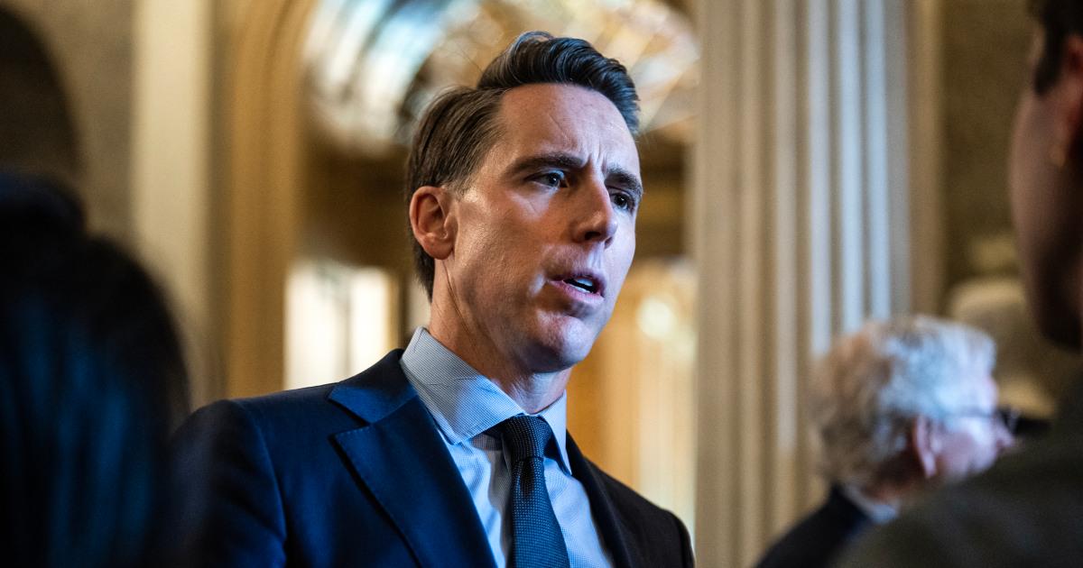 Republican Sen. Josh Hawley says he favors a stock-trading ban that ...